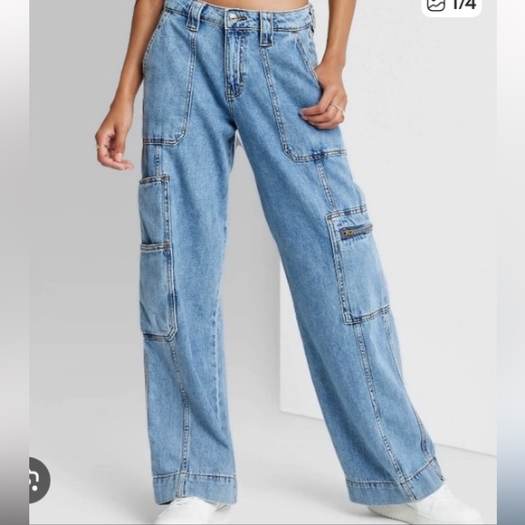 wild fable | Jeans | Wild Fable Womens Highrise Cargo Baggy Jeans In ...